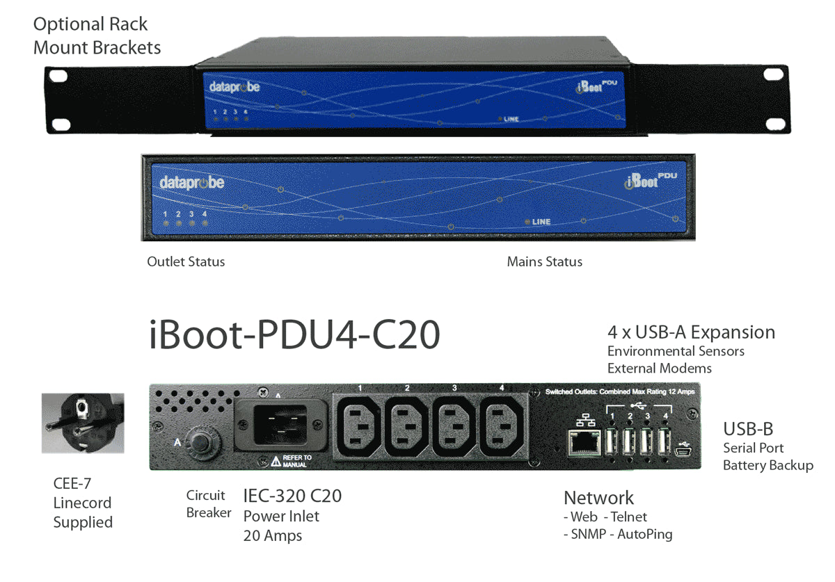 iBoot-PDU 4 Port: Worldwide Remote PDU
